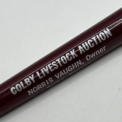 VTG Ballpoint Pen COLBY LIVESTOCK AUCTION Kansas Norris Vaughn | eBay