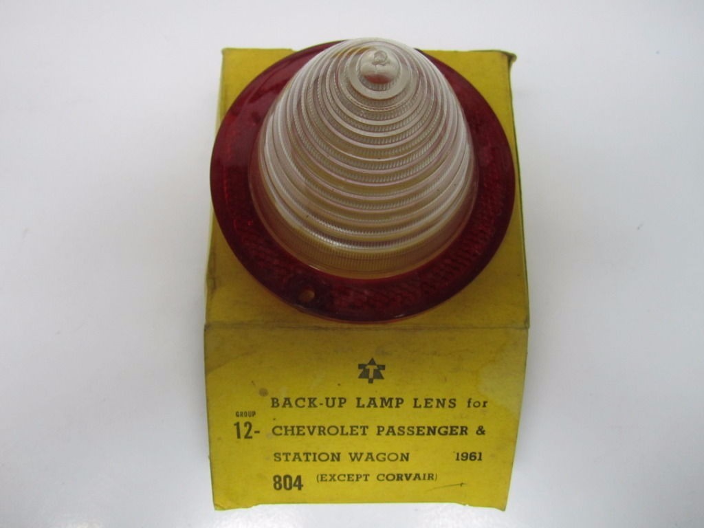 61 Chevrolet Bel Air Biscayne Impala Back-Up Reverse Light Lense GLO ...