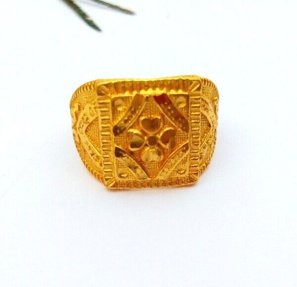 22K Gold Plated Designer Indian Traditional Rings Men's Jewelry ...