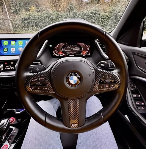 Carbon Fibre Steering Wheel Insert Trims For BMW 2 Series G42 2019-2023 ...