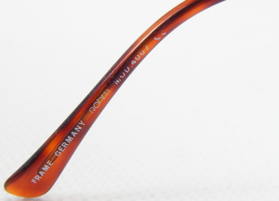 Vintage RARE Röhm Mod. 4007 454 Gold EYEGLASSES GLASSES Rohm 49-19 ...