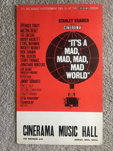 It’s A Mad Mad Mad Mad World (63) - Cinerama Roadshow Window Card - (14 ...