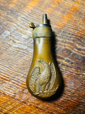 Antique Eagle Powder Flask For Colt Baby Dragoon Or Pocket Pistol Black ...