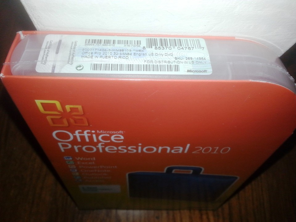Microsoft Office Professional 2010,SKU 269-14964,Sealed Retail Box,32 ...
