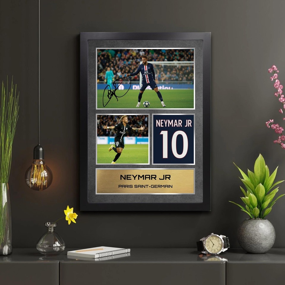 Neymar Jr PSG Printed Autograph Memorabilia - Framed Gift | eBay