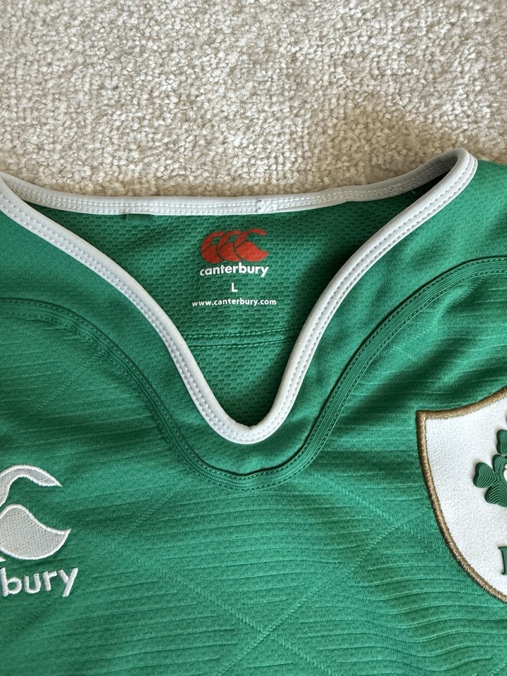 Mens Green Canterbury Ireland Rugby Shirt Size L Great Condition | eBay