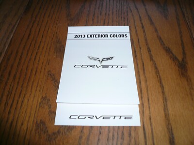2013 Chevrolet Corvette Color Selector Exterior Colors & Interior Chart ...