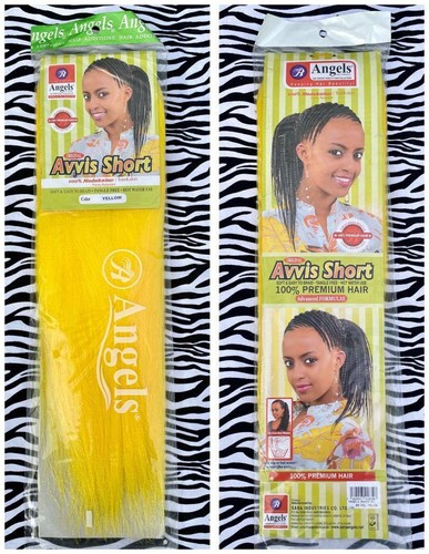 SHORT AVVIS ANGELS braid cornrows synthetic hair extensions YELLOW hot ...