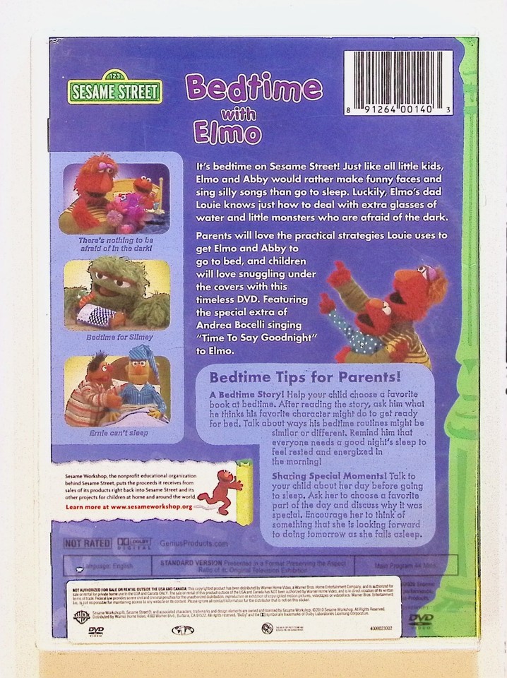 Sesame Street - Bedtime With Elmo (DVD, 2009) 891264001403| eBay