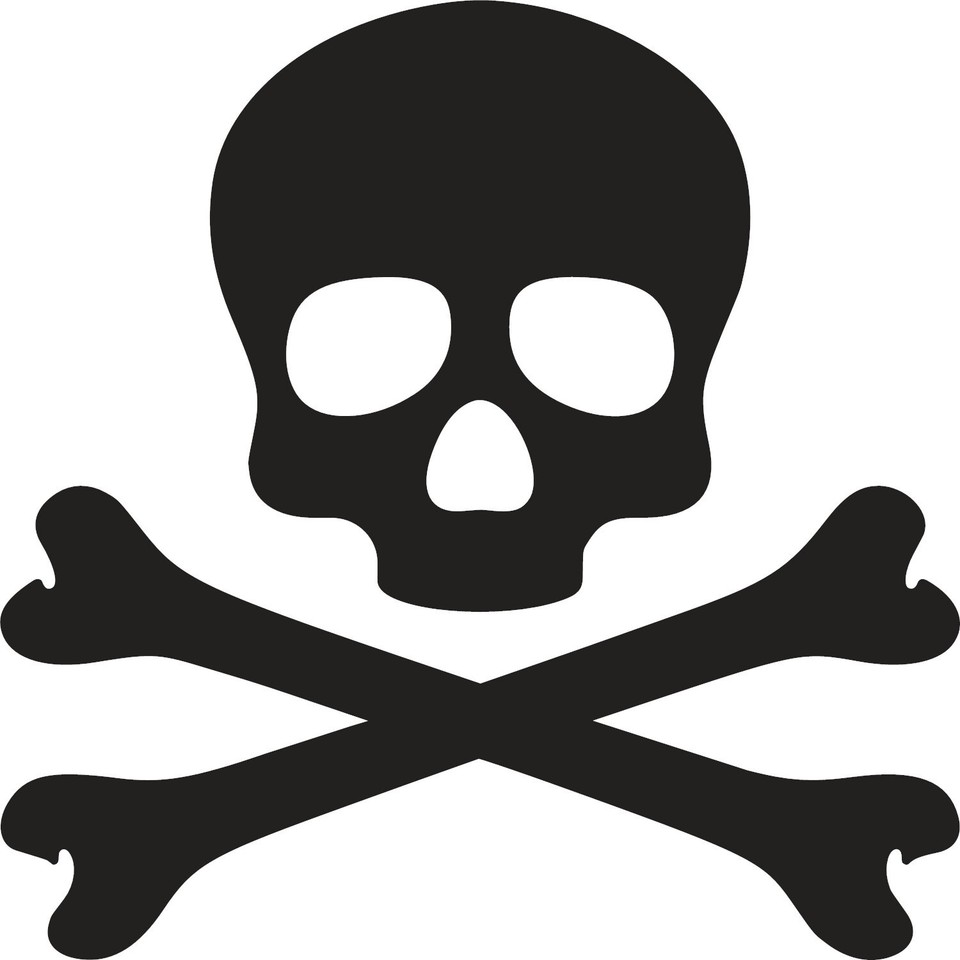 5X5 SKULL AND CROSSBONES Vinyl Decal Sticker Window Sticker Graphic ...