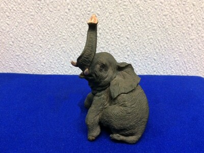 Elephant "Realistic" Cute Little Guy! ~ Figurine ~ Statue | eBay