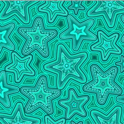 Oasis Sahul Land 596973 Teal Stars Cotton Fabric | eBay