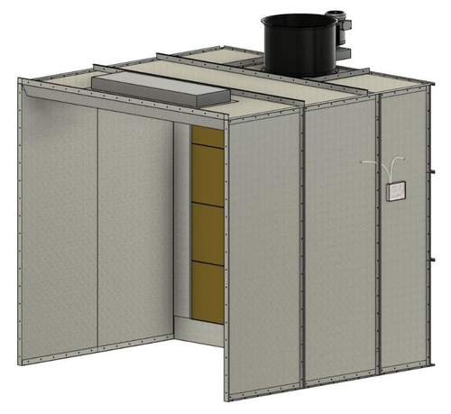 Paasche 8'W x 8'H Walk-In Paint Booth (1 or 3 Phase Motor) -Made in USA ...