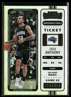 Cole Anthony 2022-23 Panini Contenders #52 37/75 Conference Finals ...