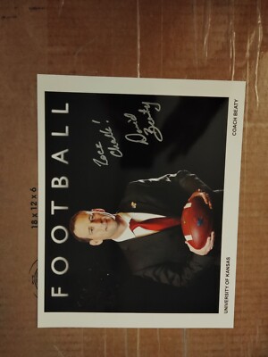 David Beatty Autographed 8x10 Photo Kansas Football | eBay