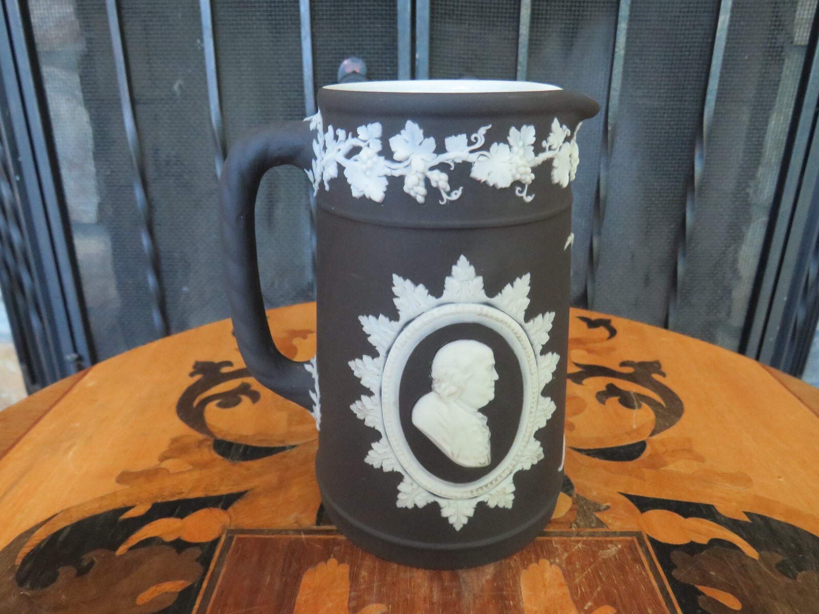 Wedgwood Jasperware George Washington Benjamin Franklin Trojan Pitcher ...