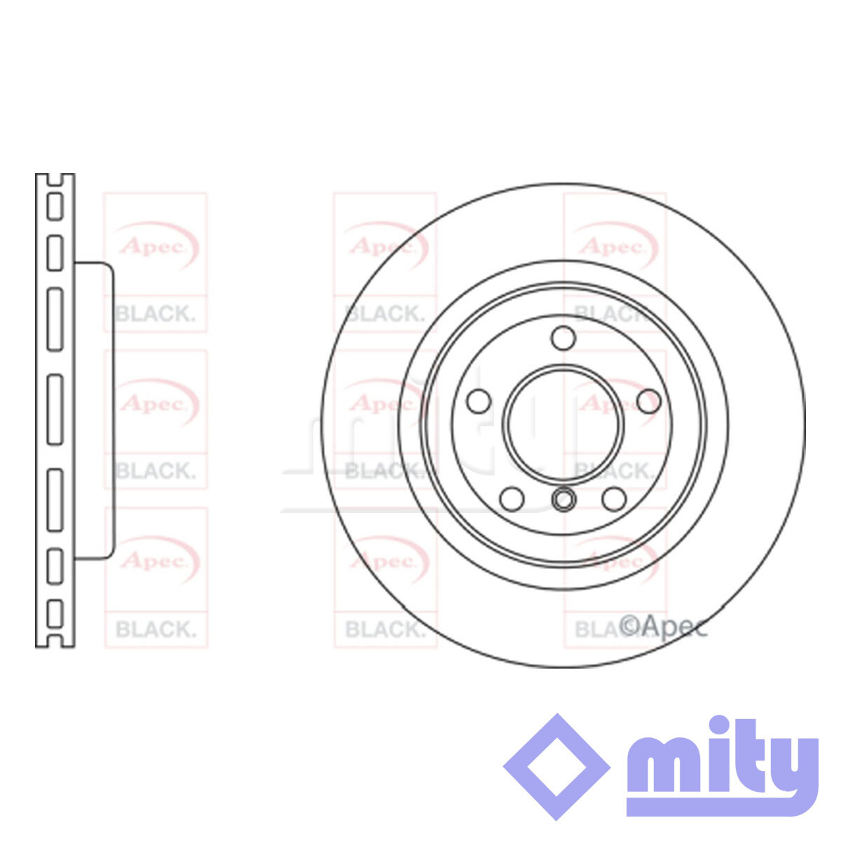 Fits BMW 7 Series 6 5 4.4 4.8 Brake Disc Front Right Mity #2 ...