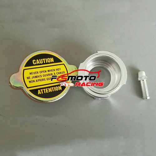 1.25" 32mm Aluminum Weld On Radiator Filler Neck+1.1Bar Radiator Cap ...