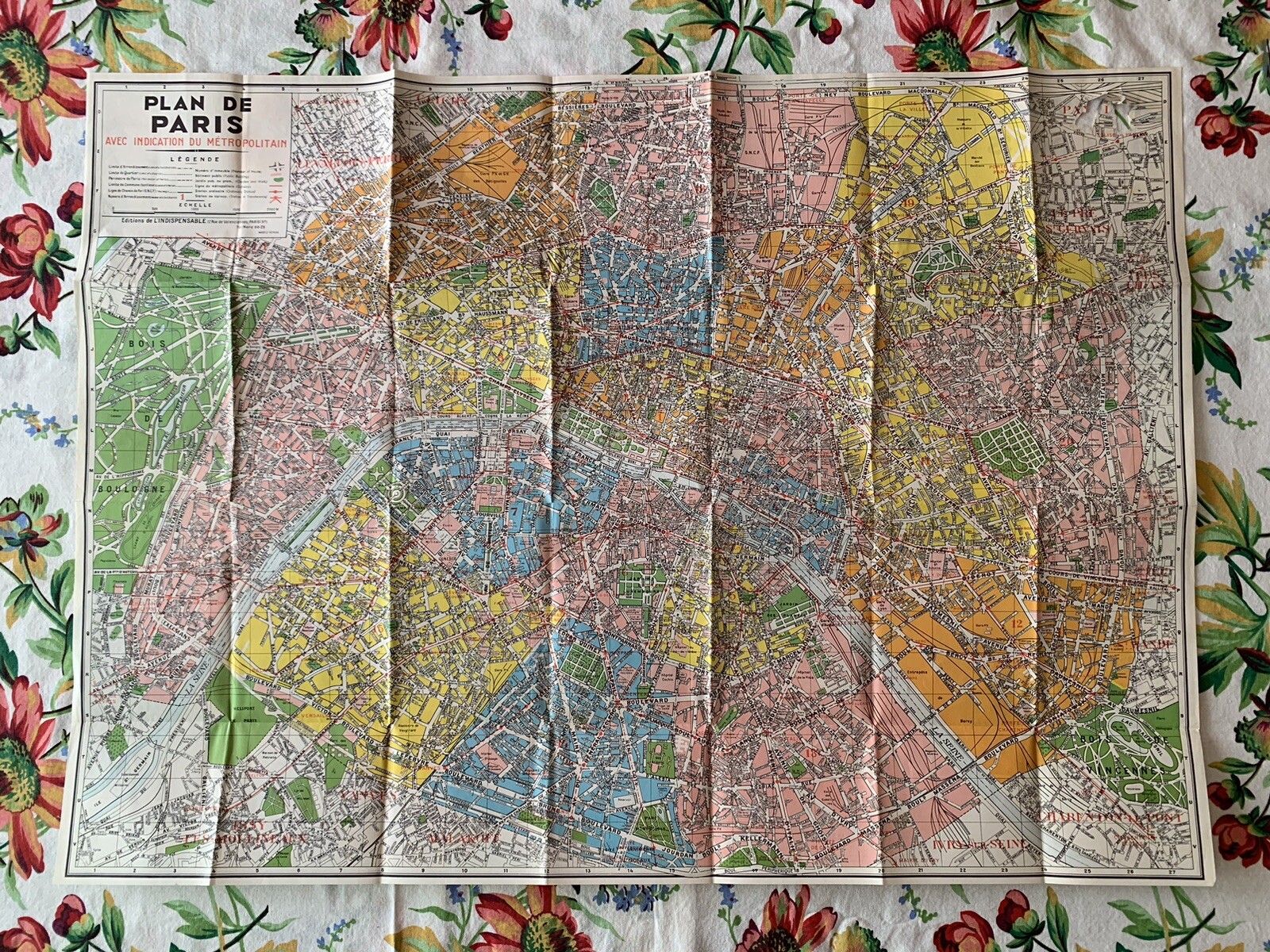 Plan De Paris Folded Map Metropolitan 66-25 | Grelly USA