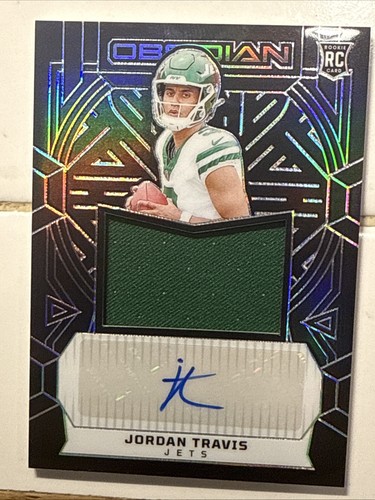 2024 Panini Obsidian - Rookie Jumbo Jersey Autographs Jordan Travis # ...