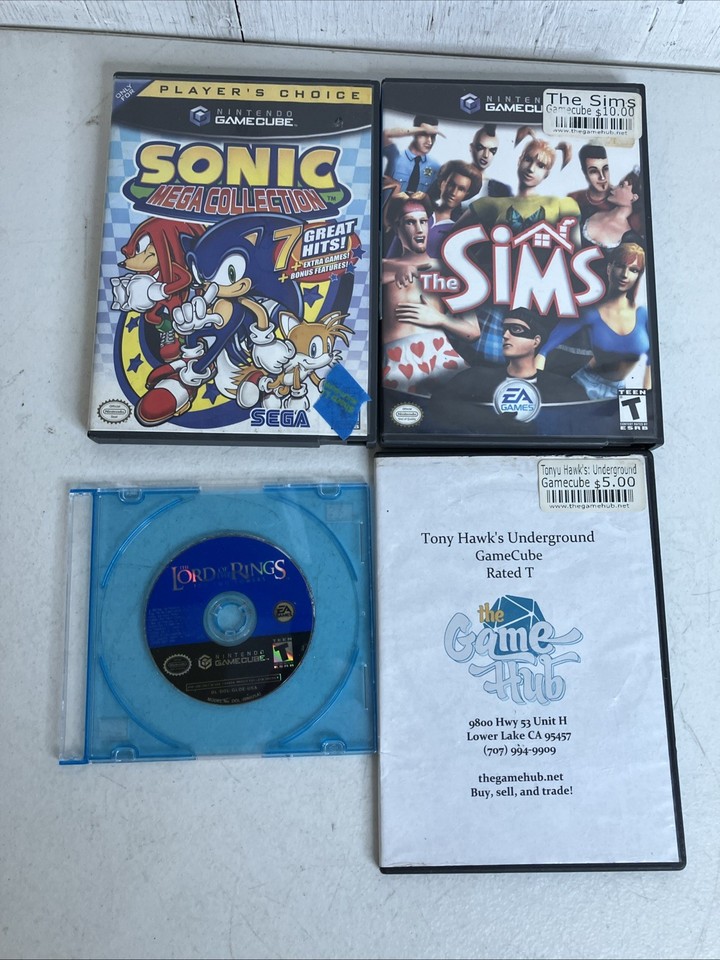 Indigo Nintendo GameCube Console Bundle Lot 4 Games, 2 Controllers Sega ...