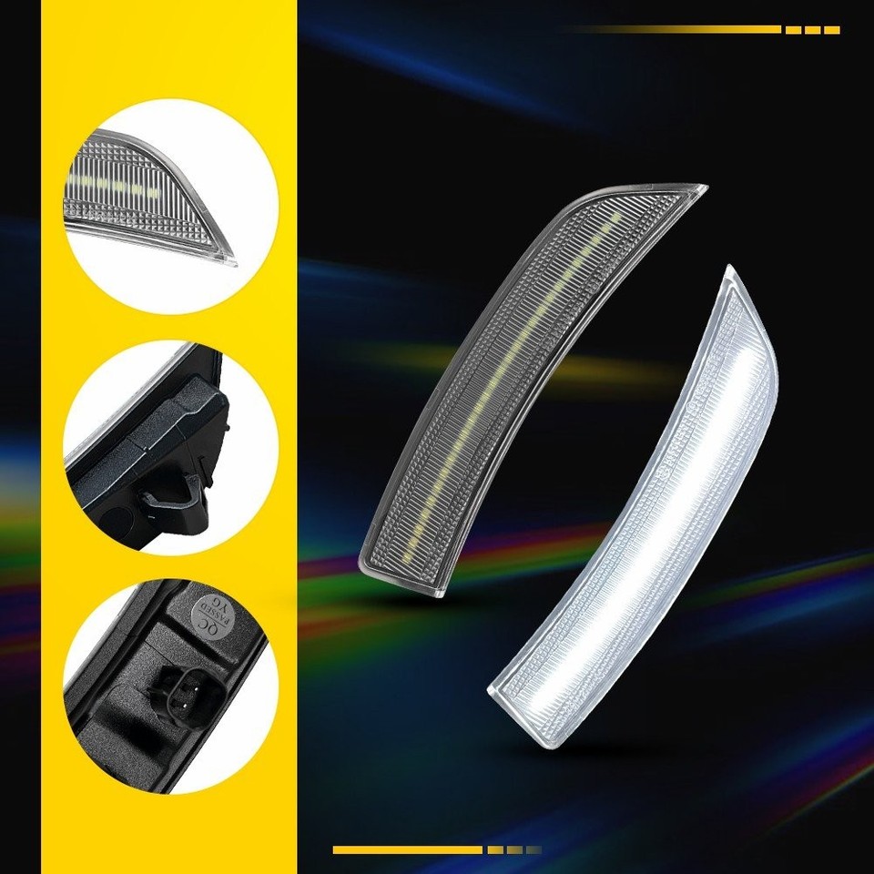 Front Side Marker Lights Clear White LED For Toyota GR86 Subaru BRZ ...