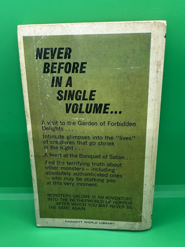 MONSTERS GALORE Fawcett No. d1544, Horror Stories, 1st Printing, V ...