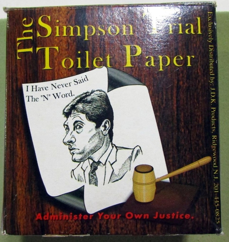 Vintage O.J. SIMPSON TRIAL Toilet Paper in Original Box Novelty ...