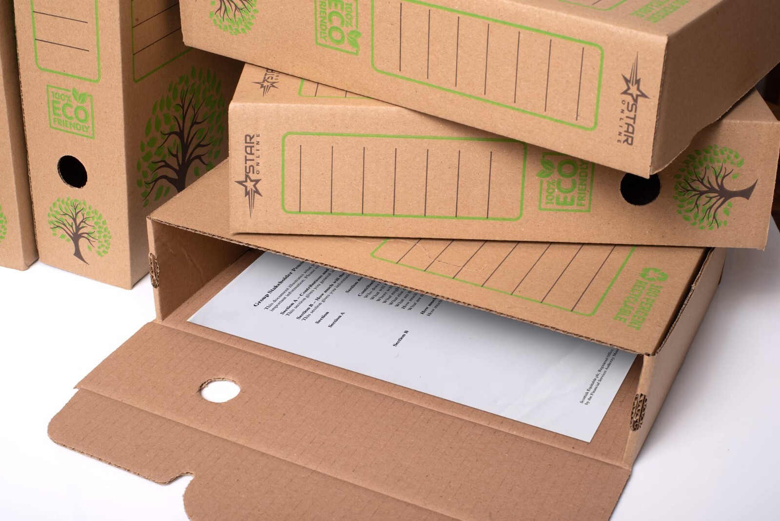 A4 Eco Archiving Box, Brown, Pack of 5 | eBay UK