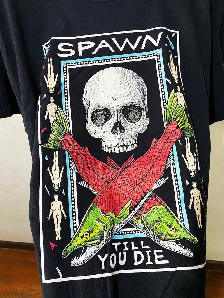 Vintage Ray Troll Spawn Till You Die Cotton Unisex Tshirt For Men Women ...