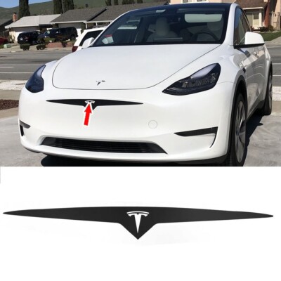 Fit For Tesla Model Y 5DR SUV Front Grille Sticker Matte Black 1PCS ...