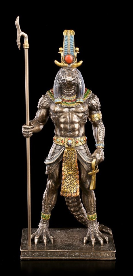 Sobek Figur - Altägyptischer Gott mit Krokodilkopf - Ägyptischer Gott ...