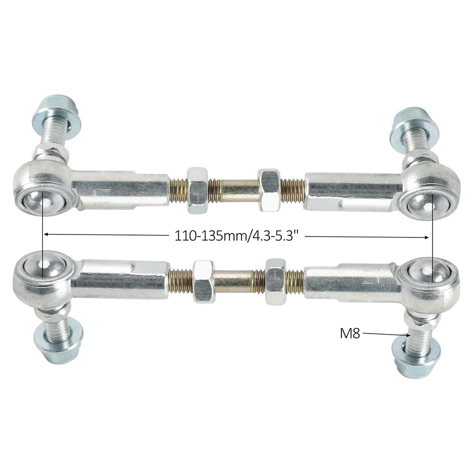 2x M8 Steering Lever Joint Rod Tie Rod For Mini ATV Tricycle Trike 4 ...