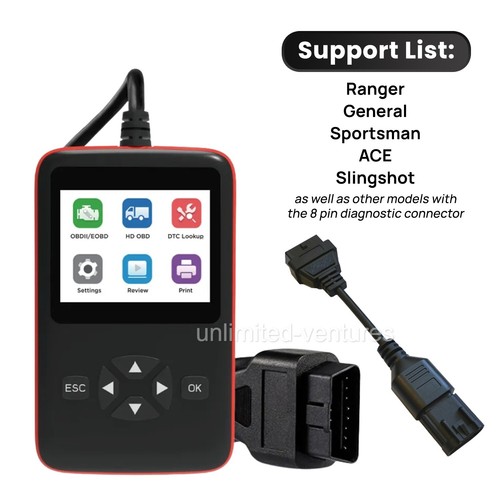 DIAGNOSTIC CODE READER OBD2 SCANNER ADAPTER for POLARIS Slingshot, ATV ...
