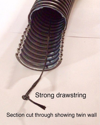 BLACK Under Ground Electric Cable Ducting 50mm KIT Includes 63mmTwin ...