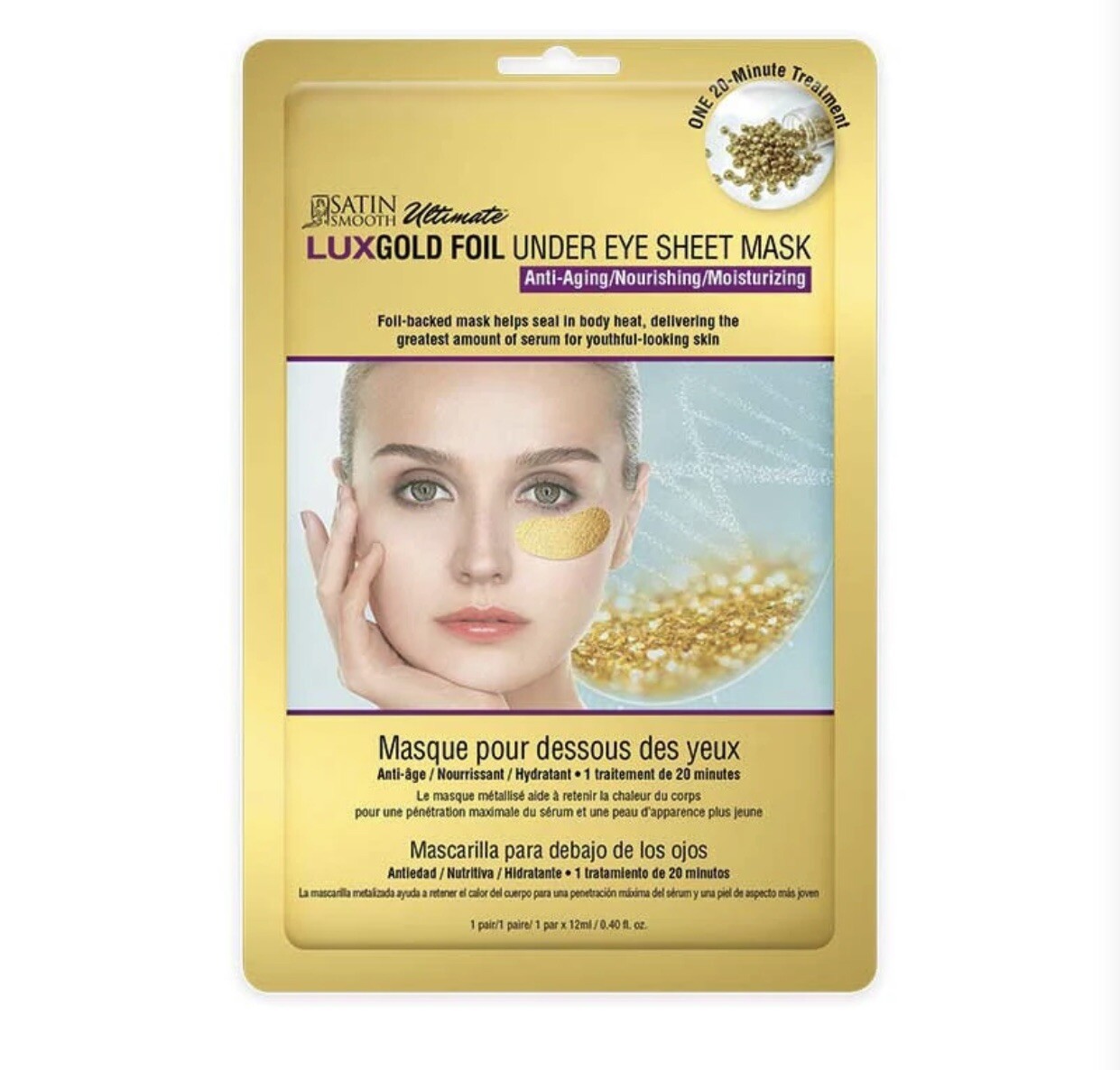 Satin Smooth Ultimate LuxGold Under Eye Sheet Mask (1) | eBay