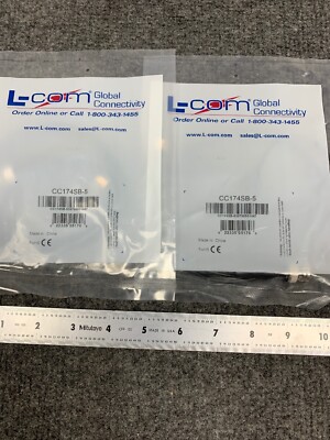 Lot of 2** L-Com Global Connectivity CC174SB-5 Coaxial Cable, SMA Male ...