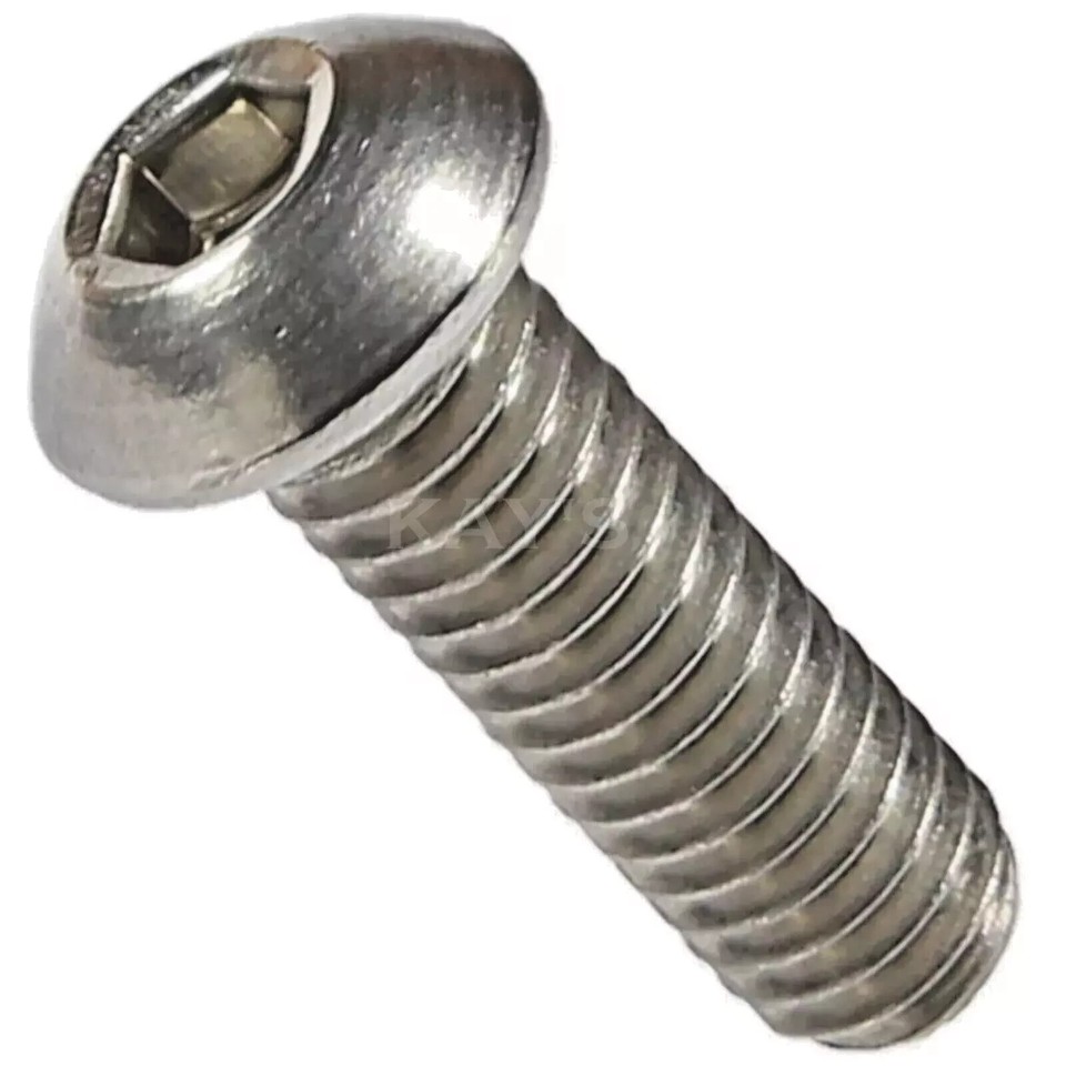 M5 (5mmØ) BUTTON HEAD SCREWS HEXAGON SOCKET ALLEN KEY BOLTS A2 ...