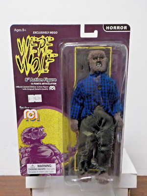 C1211 Mego Horror "Werewolf (Flocked)" 8in Monster Action Figure (New ...