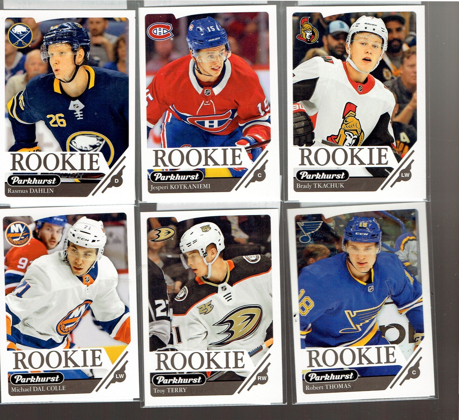 Single Card - 2018-19 UD Parkhurst Hockey Base Rookie Card RC - $1 Ship ...