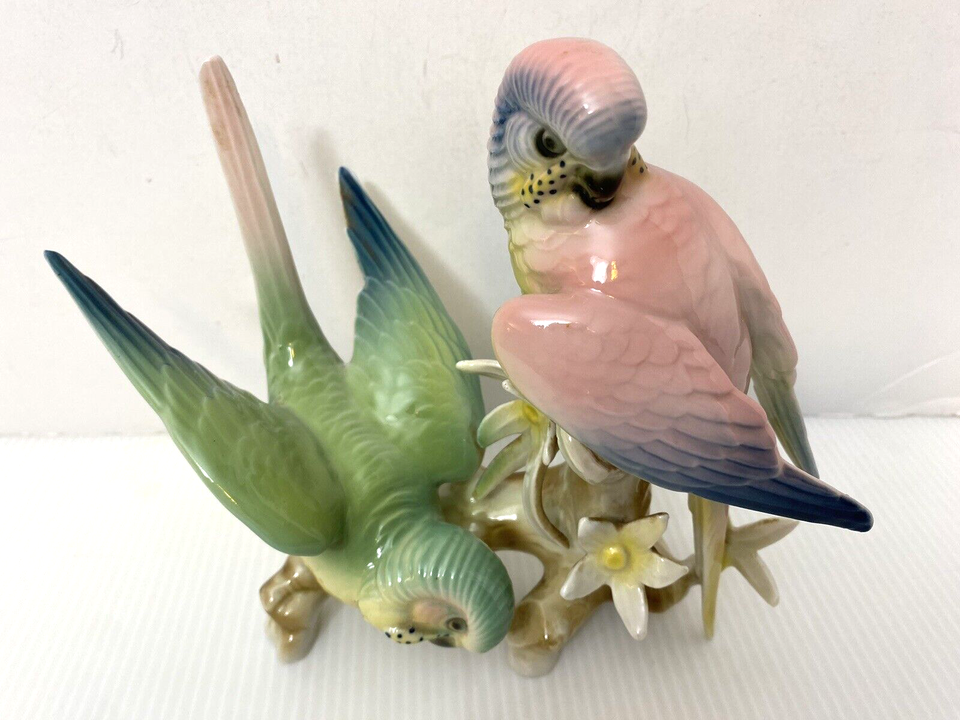 Wilhelm Rittirsch Dresden Porcelain Parakeet Parrot Bird Figurine Not ...