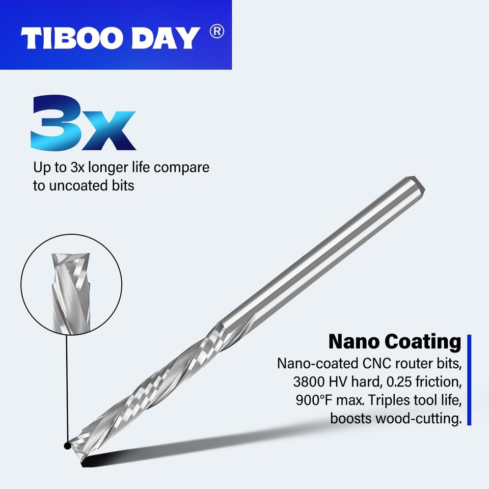 Spiral Router Bits Router CNC Router Bits Solid Carbide Tungsten Steel ...