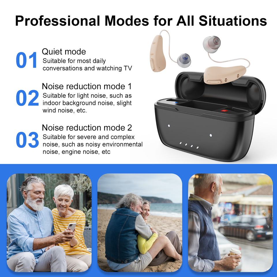 Bose B2 Pro + Bluetooth Full Streaming BTE Rechargeable RIC Hearing Aid ...