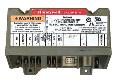 S8600M Furnace ignition control board Honeywell Lennox Water Heater ...