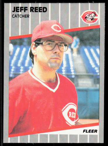 1989 Fleer #167 Jeff Reed Catcher Cincinnati Reds FREE shipping | eBay