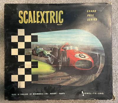 Vintage Scalextric 1960 Boxed Slot Race Car Set Grand Prix Series Great ...