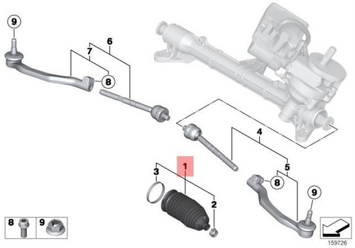 Genuine MINI R55 R56 R60 R61 Steering Rack Boot Repair Kit OEM ...