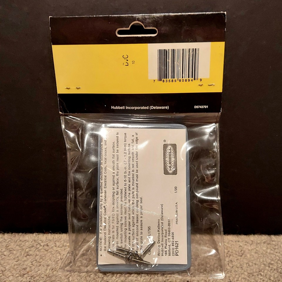 Hubbell HBL1795 Weatherproof Silicone Rubber Bubble Switch Wall Plate ...