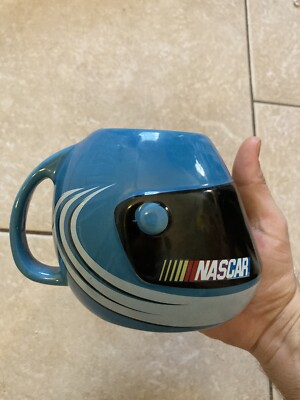 Nascar Blue Racing Helmet 18 Oz Coffee Mug Vintage 2003 Race Car ...