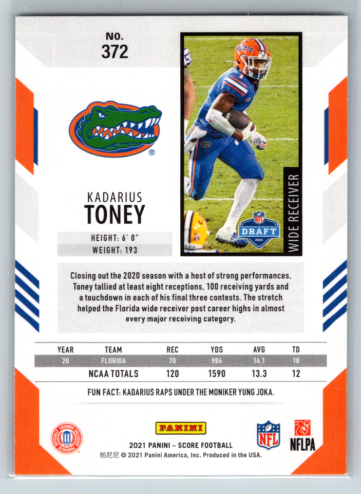 2021 Score #372 Kadarius Toney | eBay